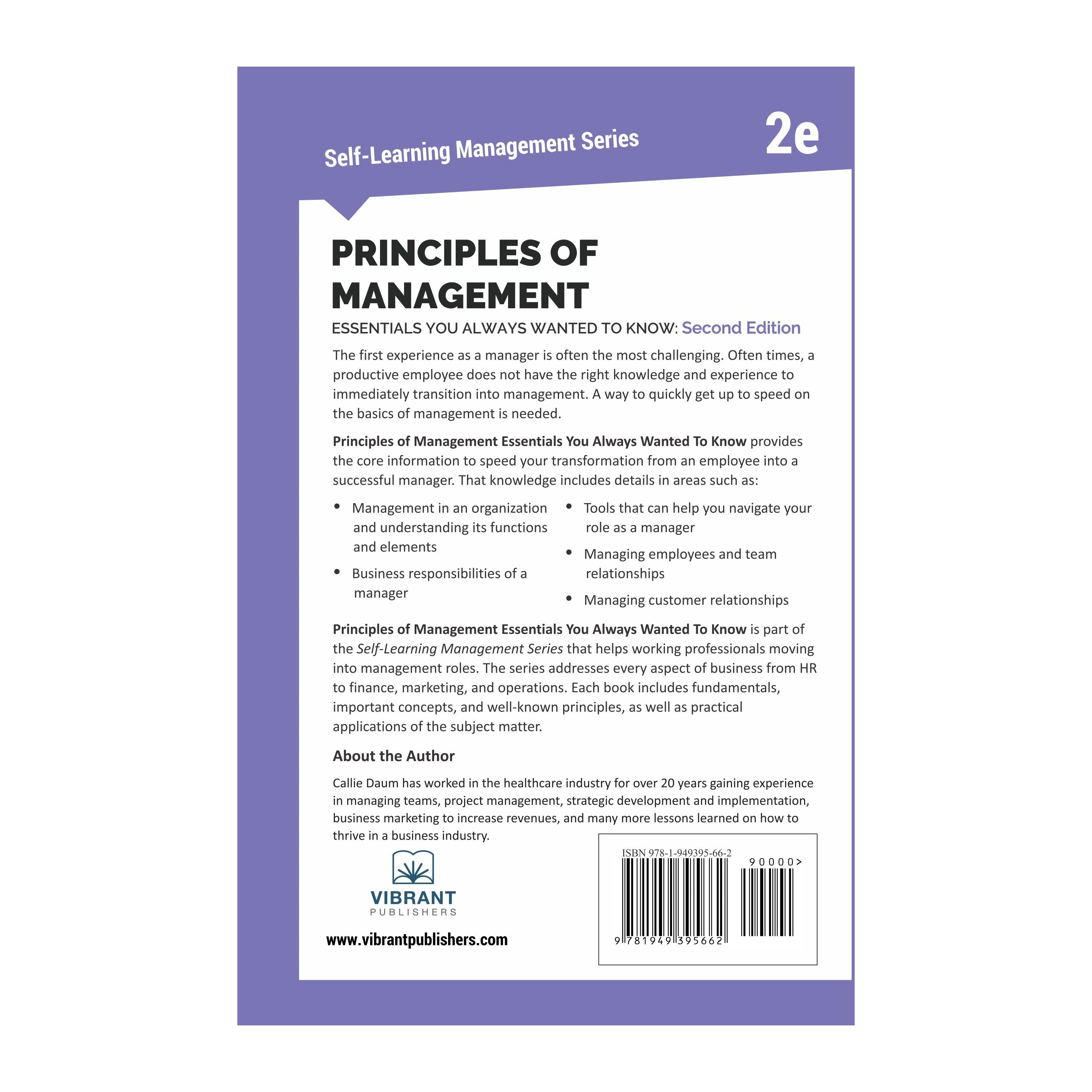Principles of Management Essentials You Always Wanted To Know (2nd Edi ...